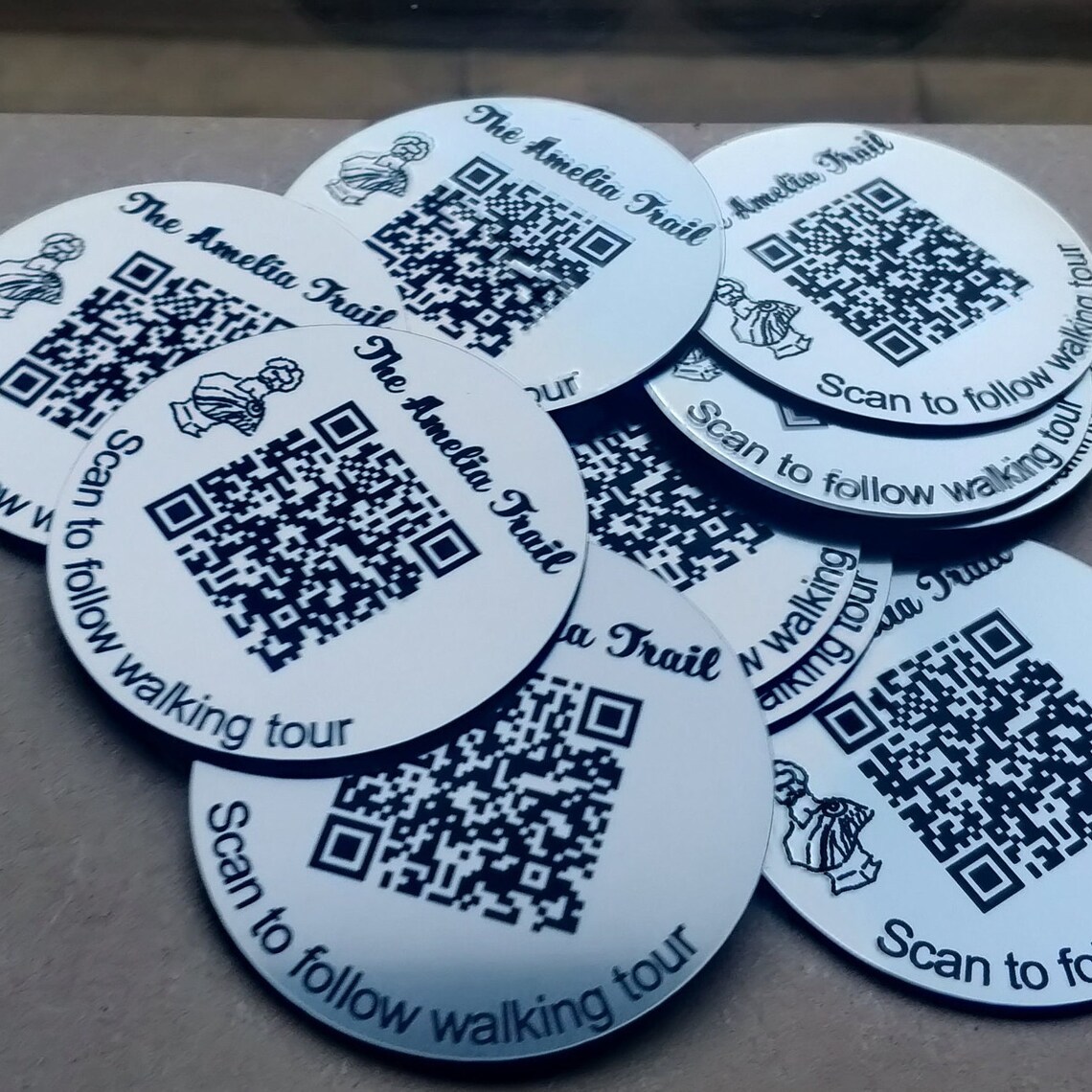Personalised QR Code Laser Engraved Discs 85mm Diametertable - Etsy UK