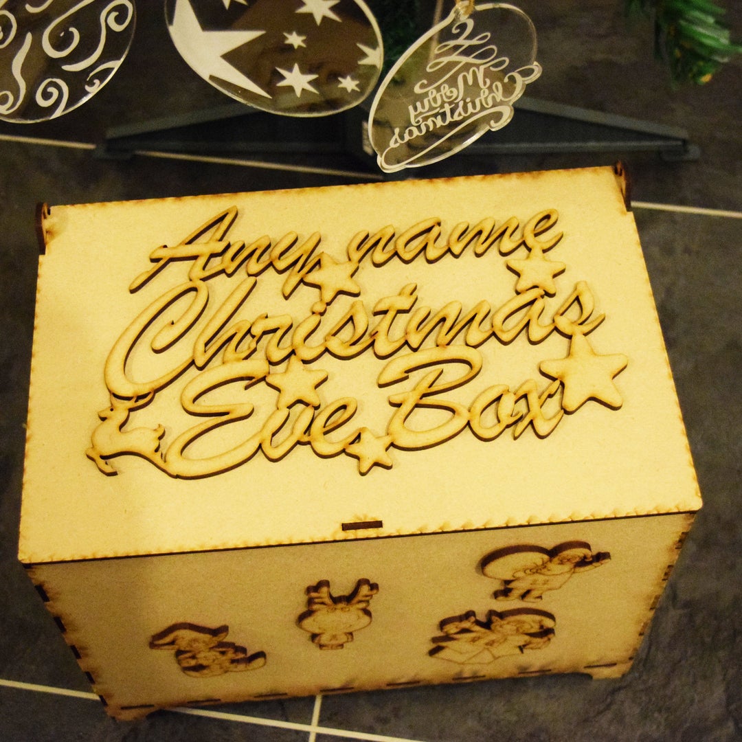 Christmas Eve Box, Unpainted Mdf,flat Pack, Topper - Etsy