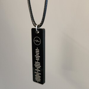 Custom Acrylic Song Scan Code Necklace - Personalised Laser Engraved ...
