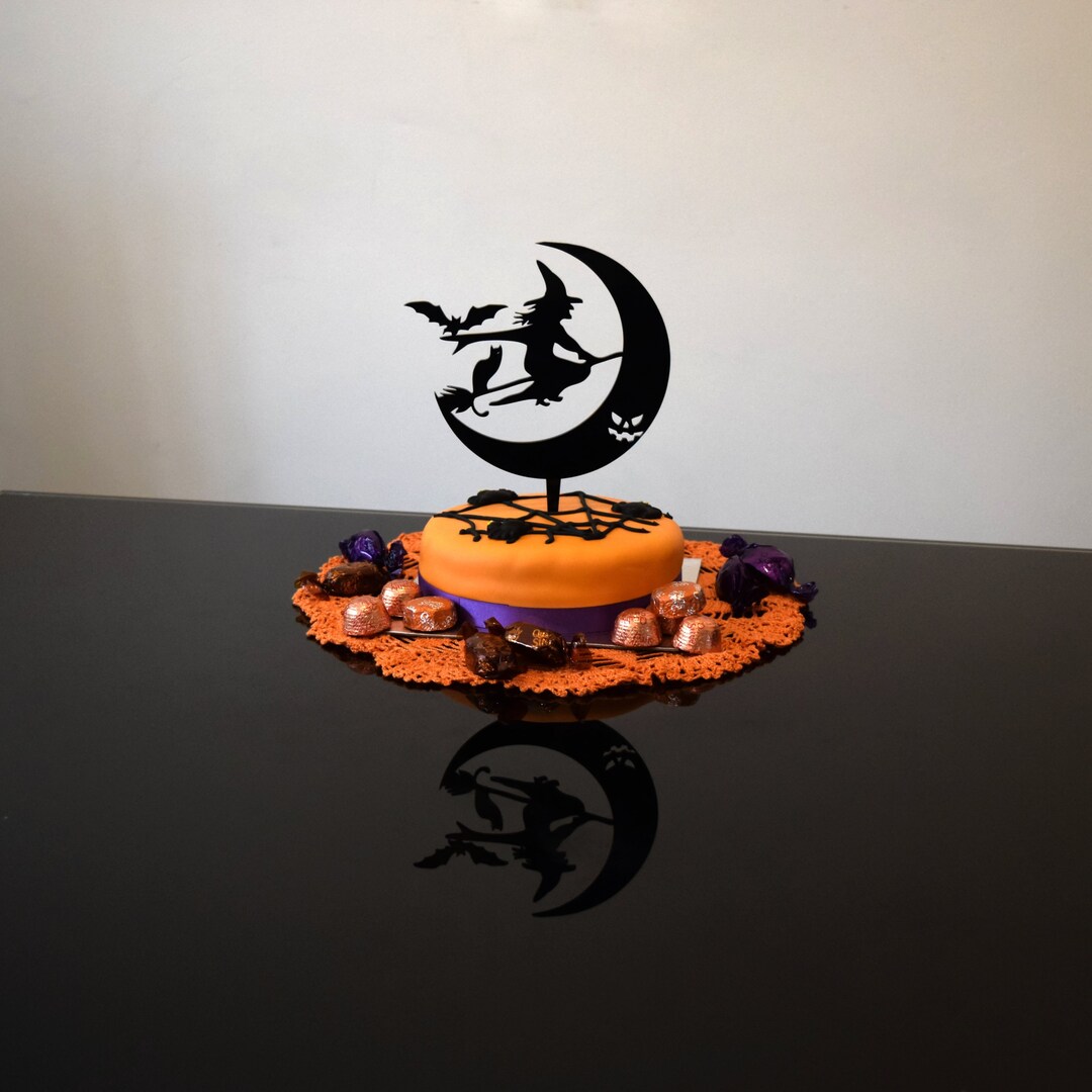 Halloween Cake Topper, Spooky Halloween Cake Topper, Witch Cake Topper ...