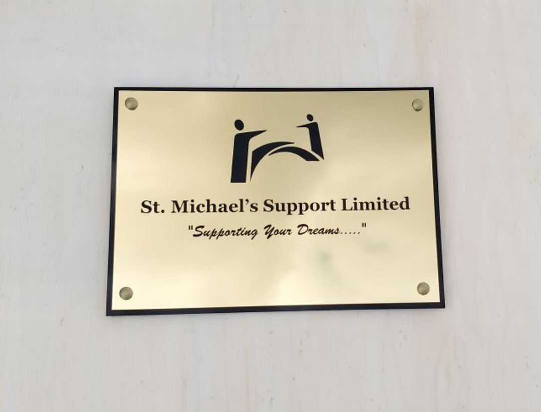 A4 Office Wall Sign, Business Plaque, Shop Name, Executive Personalised ...