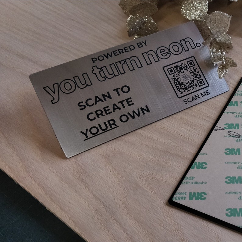 Personalised Plaque With QR Code Laser Engraved 150mm X 75mm | Etsy UK