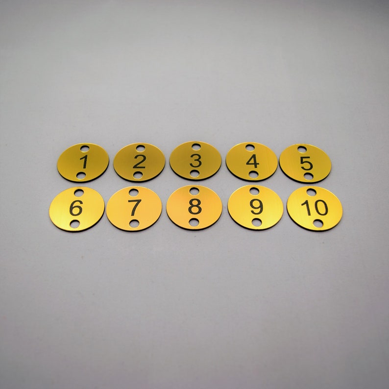 Set of 25x3cm Laser Engraved Number Discs Table Tags - Etsy