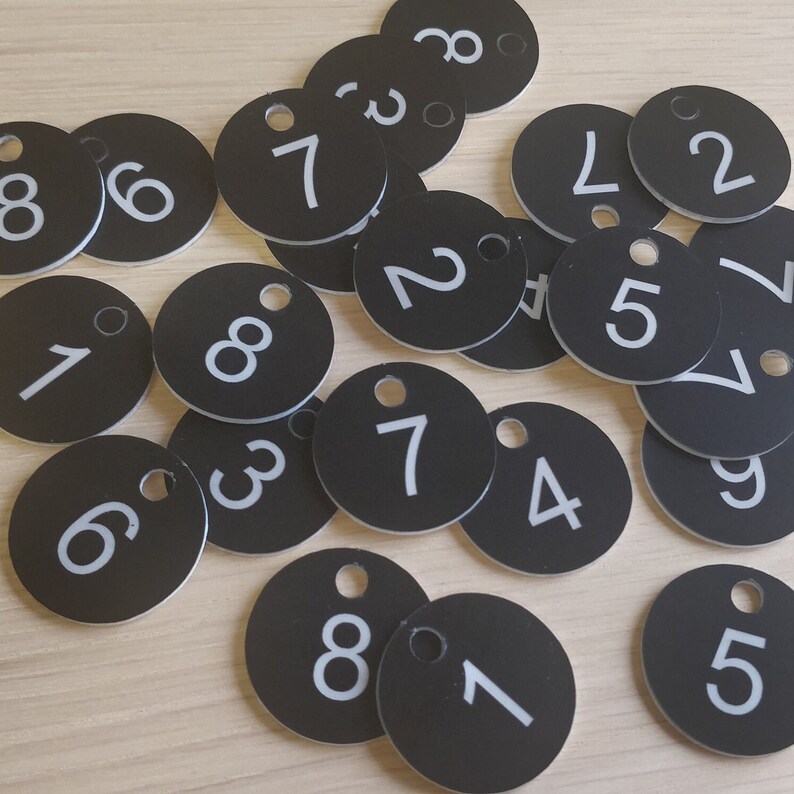 Laser Engraved Plastic Discs: 30mm Personalised Tags, Set of 10 - Etsy UK