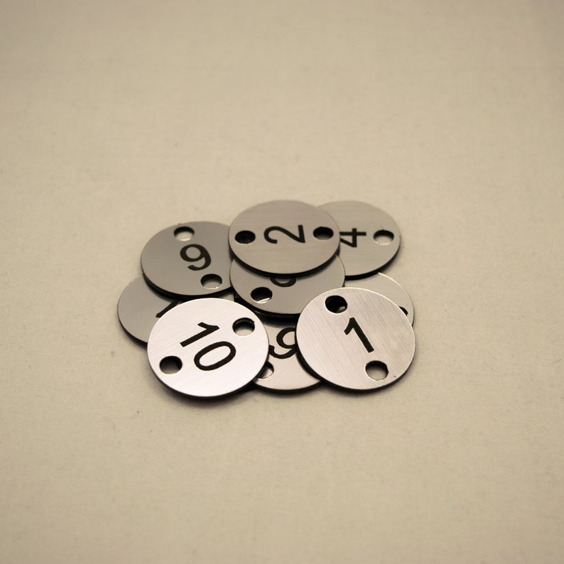 Laser Engraved Number Disc: 30mm Table, Locker, Inventory Tags - Etsy