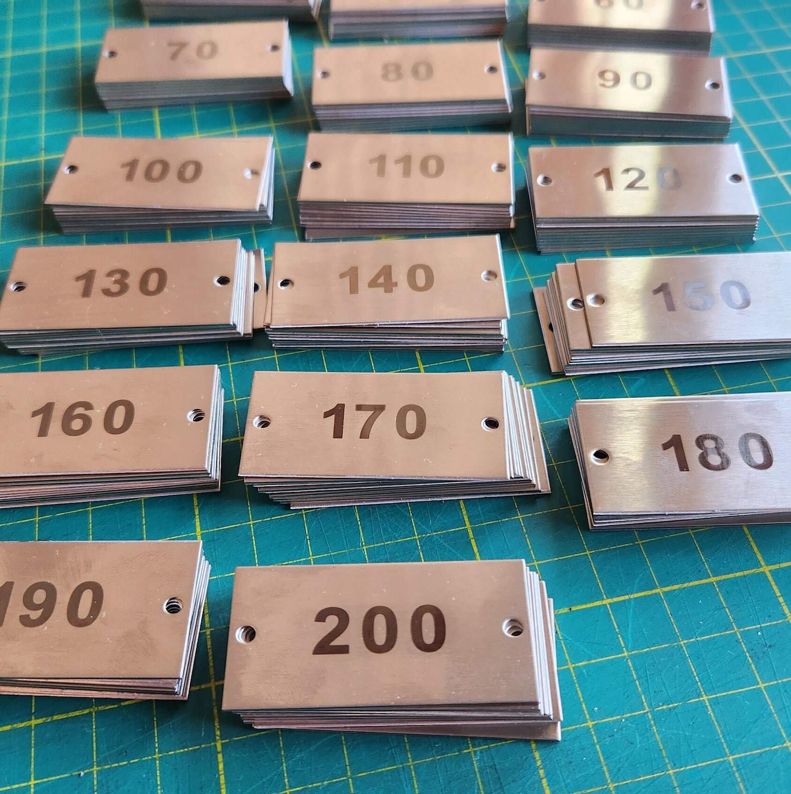 Stainless Steel Tag 50x25 With Two Holes Ideal for Table Numbers ...