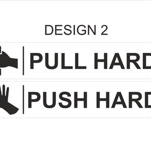 Push and Pull Hard 12" X 2.5" Front Door Sign Laser Engraved Sticker - Etsy