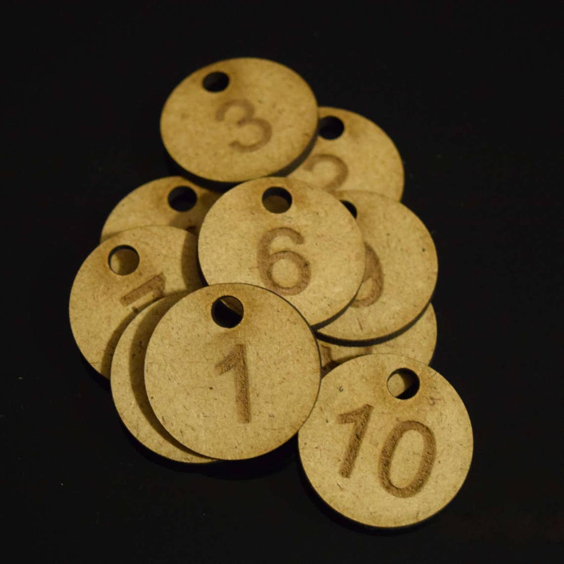 Set of 50x3cm Laser Engraved MDF Number Discs Table Tags - Etsy UK
