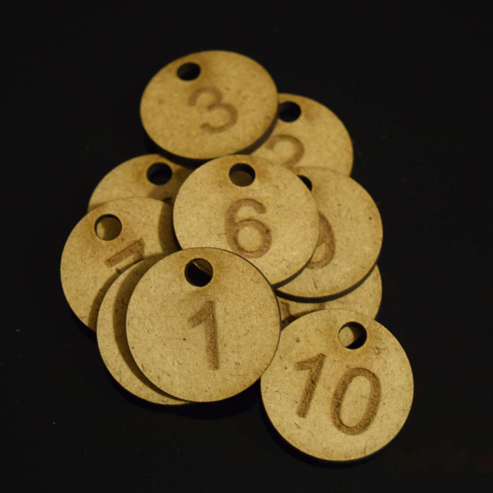 Set of 50x3cm Laser Engraved MDF Number Discs Table Tags - Etsy UK