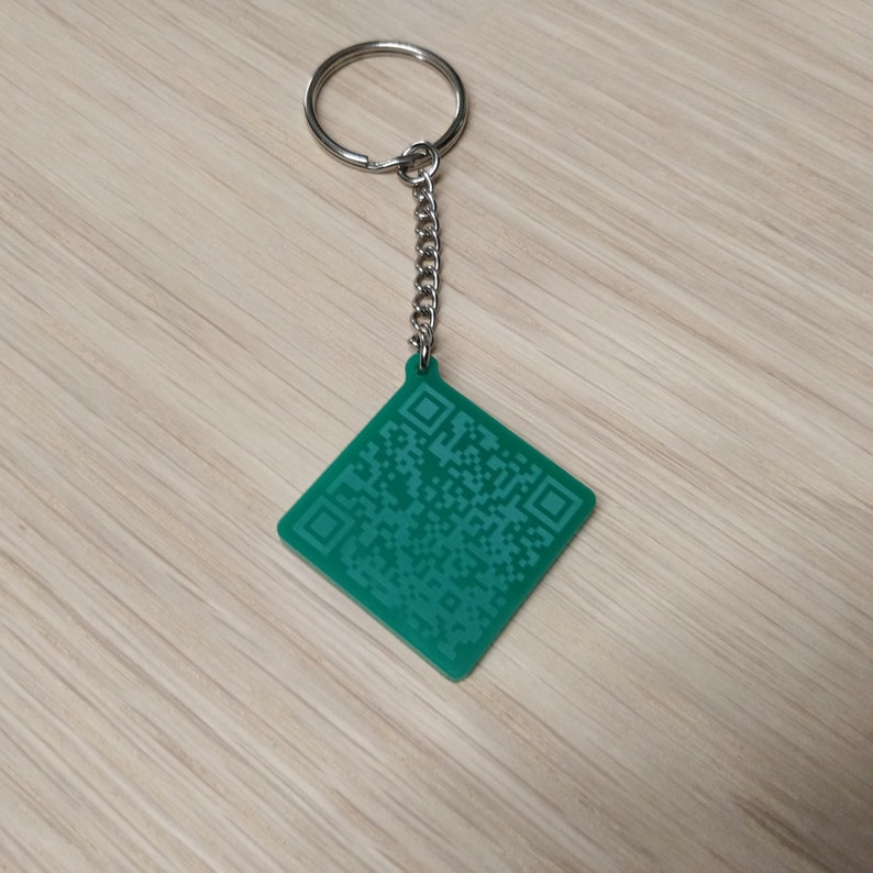 30mm Acrylic Keyring Custom QR Code Laser Engraved Fob - Etsy UK