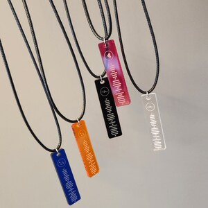 Custom Acrylic Song Scan Code Necklace - Personalised Laser Engraved ...