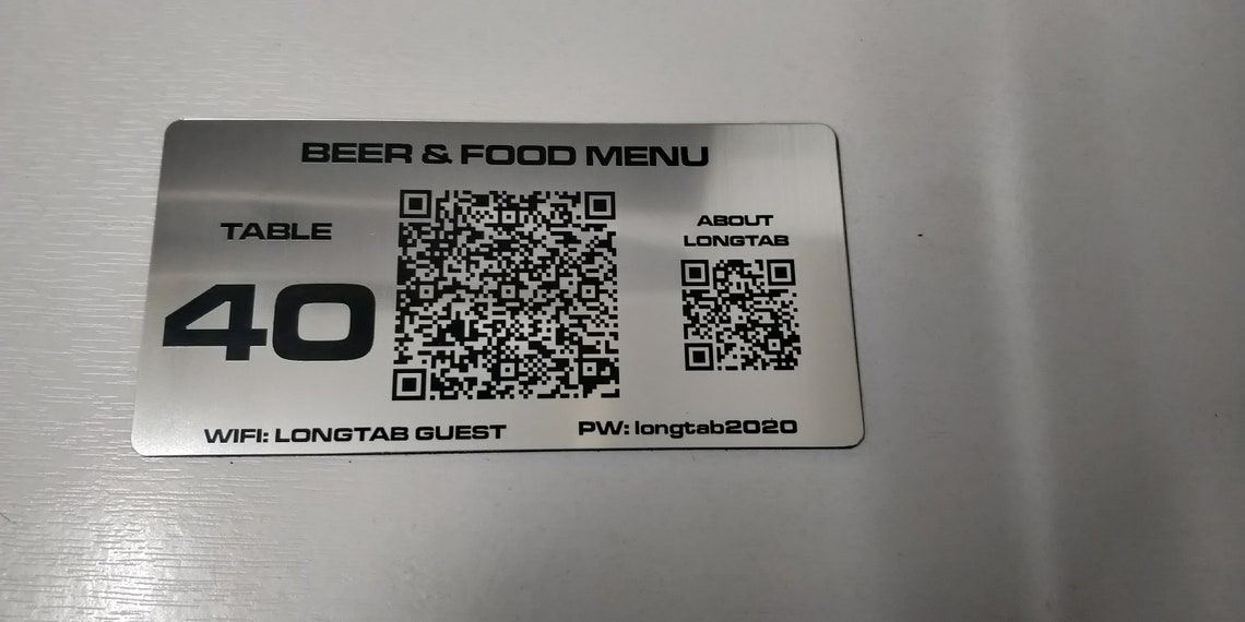 Personalised QR Code Plaque: Laser Engraved Sign (179mm X 110mm) - Etsy