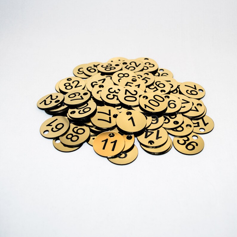 Set of 100x3cm Laser Engraved Number Discs Table Tags - Etsy UK
