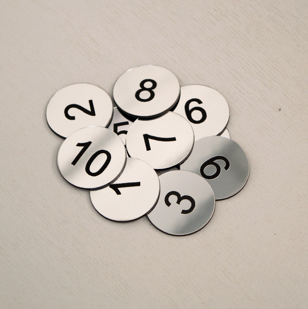 Set of 10 Laser Engraved Plastic 30mm Discs - Personalised ...