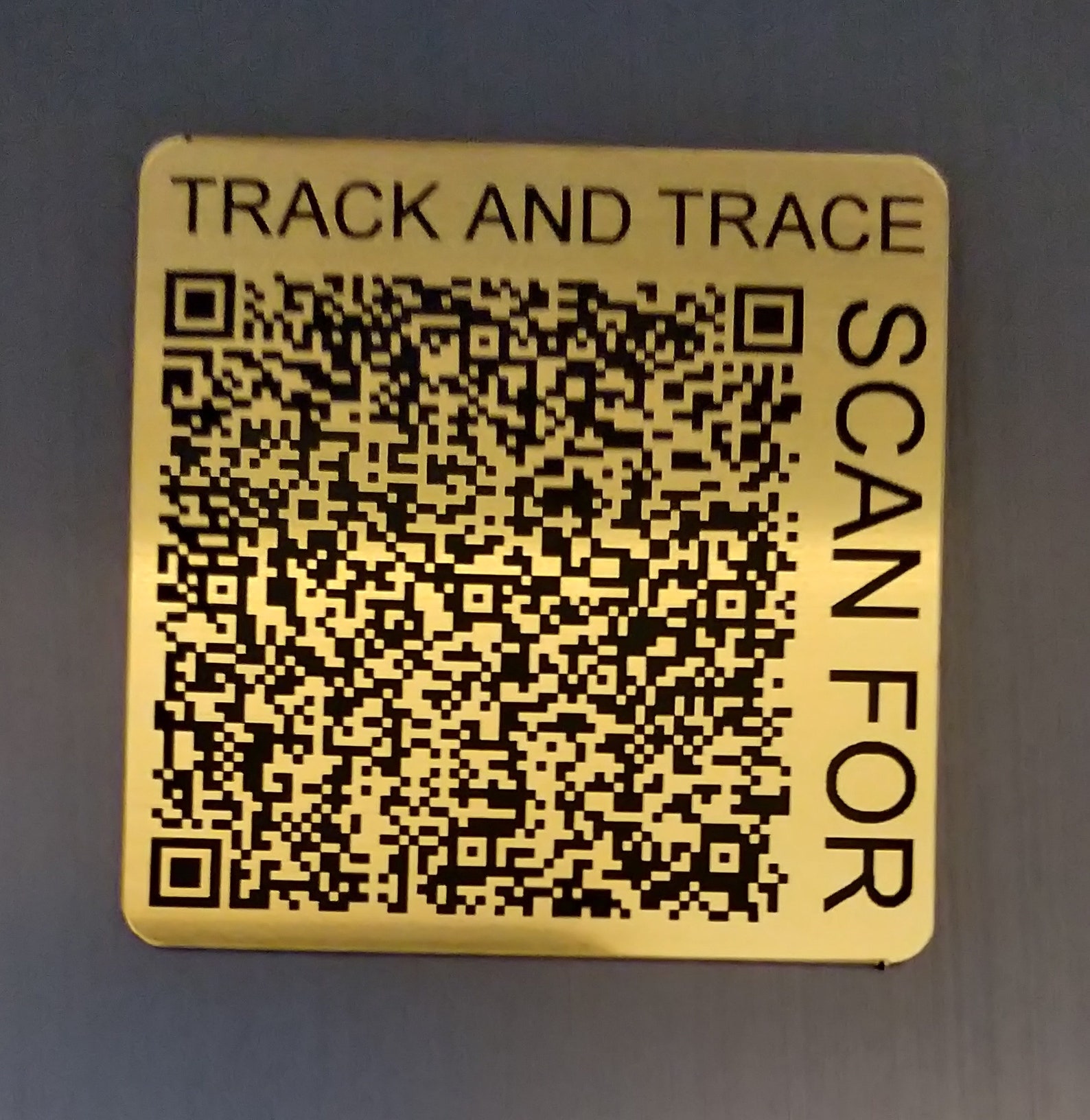 Custom Laser Engraved QR Code Tag: 6"x6" Square - Etsy