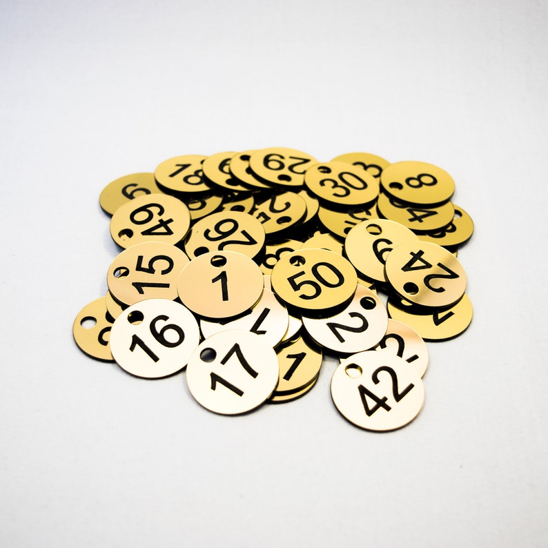 Set of 50x3cm Laser Engraved Number Discs Table Tags - Etsy