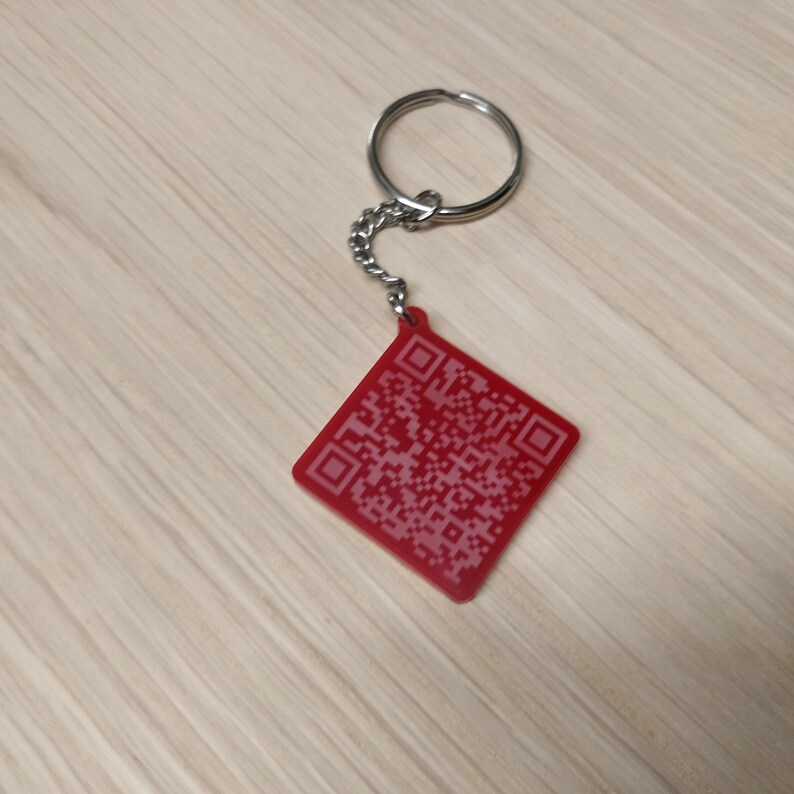 30mm Acrylic Keyring Custom QR Code Laser Engraved Fob - Etsy UK
