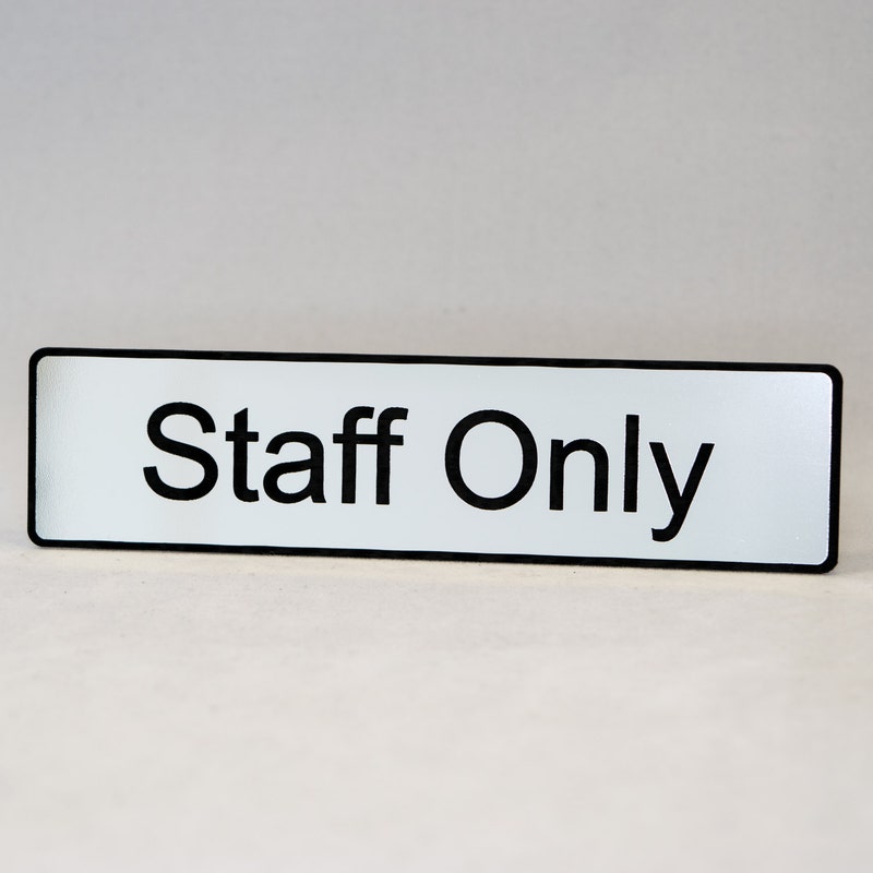 Staff Only Sign - Etsy UK