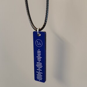 Custom Acrylic Song Scan Code Necklace - Personalised Laser Engraved ...