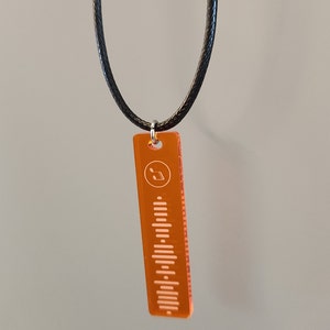 Custom Acrylic Song Scan Code Necklace - Personalised Laser Engraved ...