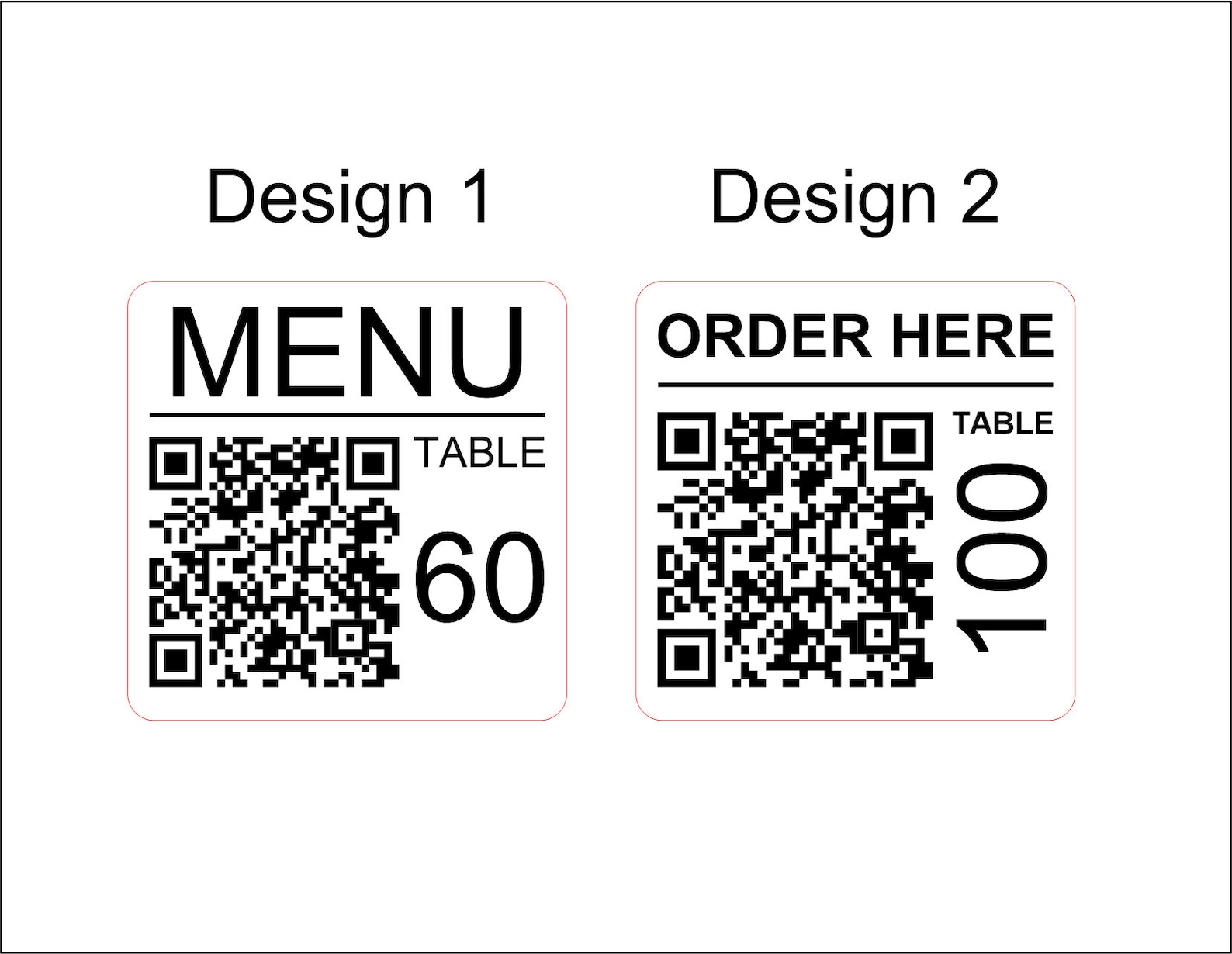 Custom QR Code Laser Engraved Discs 50mm Square Table Tags - Etsy