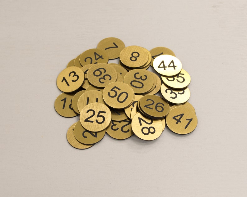 Set of 50x3cm Laser Engraved Number Discs Table Tags - Etsy