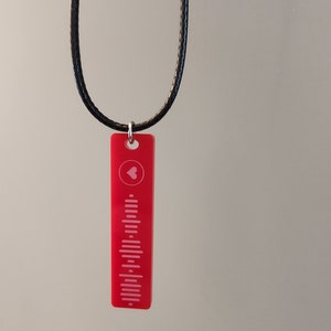 Custom Acrylic Song Scan Code Necklace - Personalised Laser Engraved ...