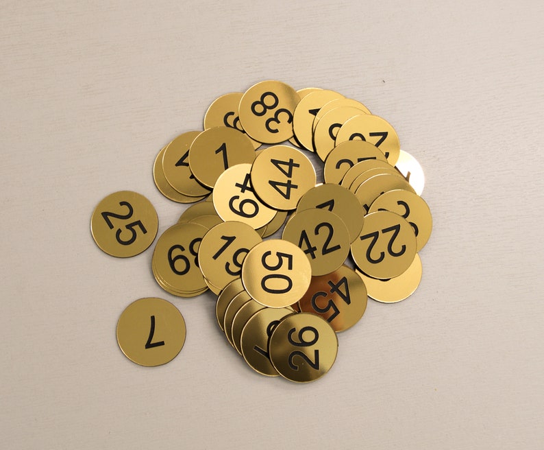Set of 50x3cm Laser Engraved Number Discs Table Tags - Etsy