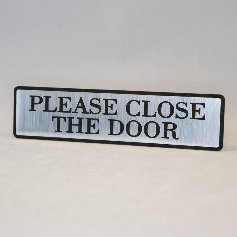 Close the Door Sign - Etsy