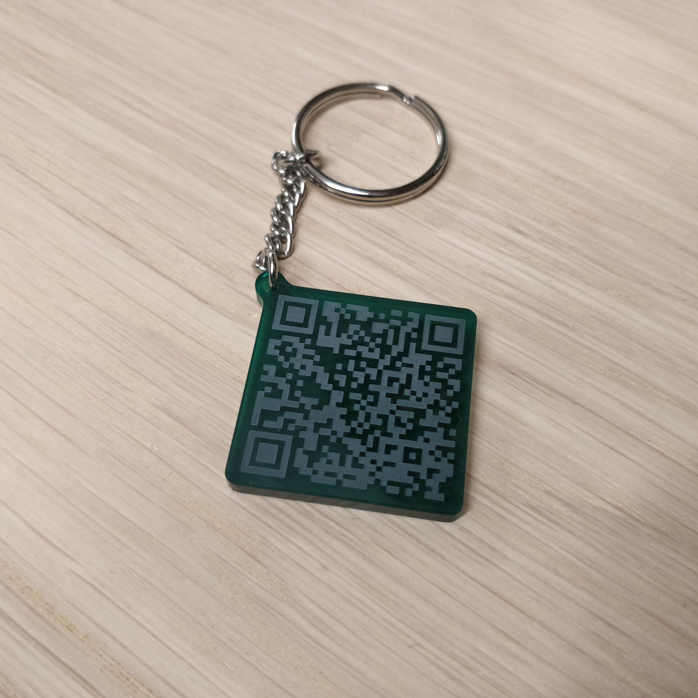 30mm Acrylic Keyring Custom QR Code Laser Engraved Fob - Etsy UK