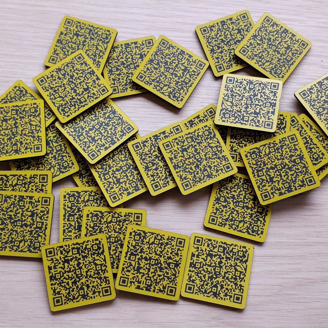 40mm Square QR Code Custom Laser Engraved Tag Suiteable for - Etsy UK