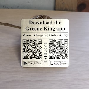 Custom Laser Engraved QR Code Tag: Scan to Order (70mm) - Etsy