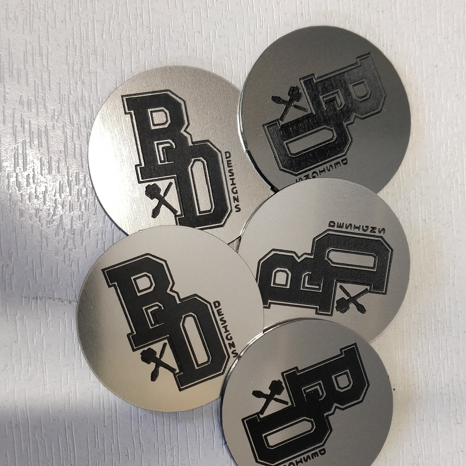 50mm Round Custom QR Code Laser Engraved Discs Table Tags - Etsy