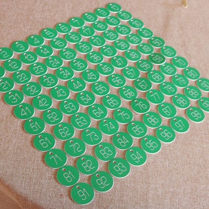 Set of 100x3cm Engraved Number Discs, Table, Tags, Locker, Restaurant ...