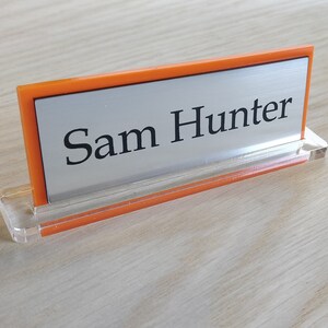 100mm X 40mm Desk Name Plate - Sleek and Stylish Personalised Signage ...
