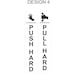 Push and Pull Hard 12" X 2.5" Front Door Sign Laser Engraved Sticker - Etsy