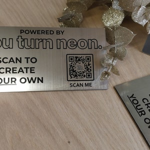 Personalised Plaque With QR Code, Laser Engraved, 150mm X 75mm ...