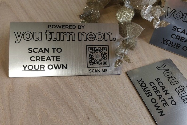 Personalised Plaque With QR Code Laser Engraved 150mm X 75mm | Etsy UK