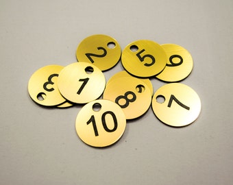 Set of 100x3cm Laser Engraved Number Discs Table Tags | Etsy