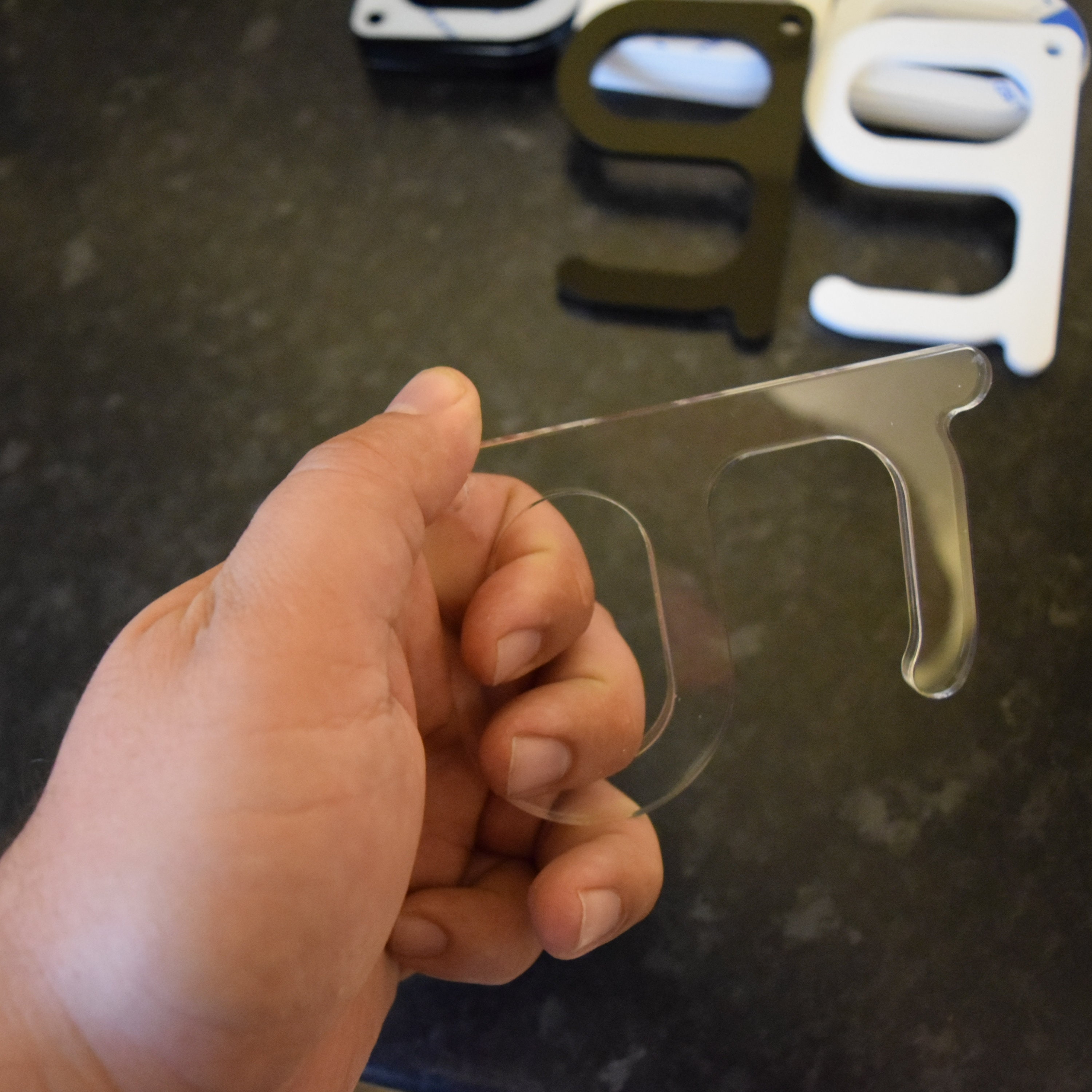 Hands free hands door handle opener push buttons germs free | Etsy