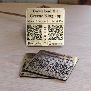 Custom Laser Engraved QR Code Tag: Scan to Order (70mm) - Etsy