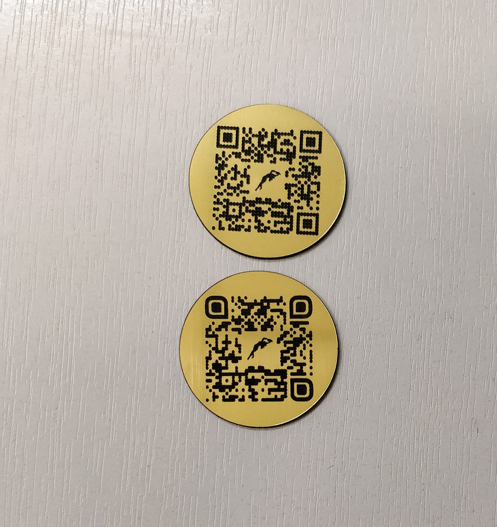 40mm Custom QR Code Laser Engraved Discs, Table, Tags, Locker ...