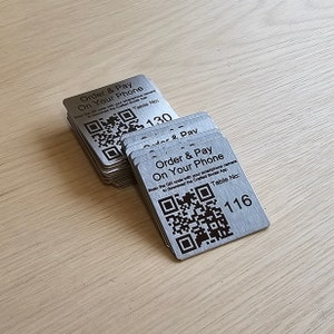 Laser Engraved QR Code Stainless Steel Tag: Scan to Order (50mm) - Etsy