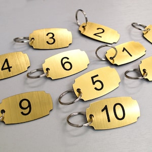 Set of 10 Numbered Key Tags Ideal for Clubs, Leisure Centres, School - Etsy