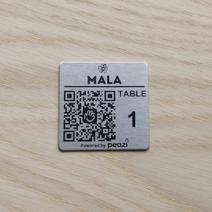 Laser Engraved QR Code Stainless Steel Tag: Scan to Order (50mm) - Etsy