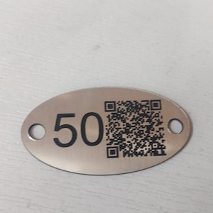 Laser Engraved Number Table Tags With QR Code, Locker, Pub, Restaurant ...