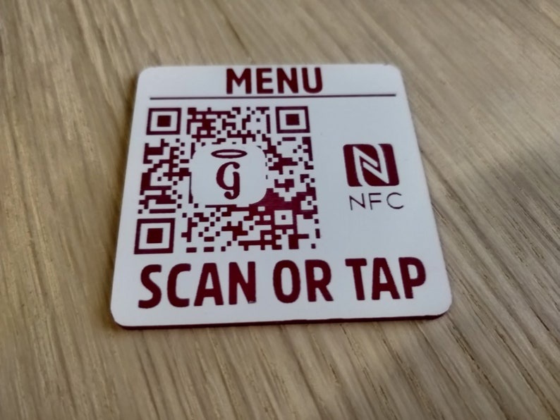 NFC 50mm Square QR Code Custom Laser Engraved Self-adhesive - Etsy