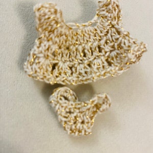 Metallic Baby Outfit Pieces- Gold- for 3 Inch Doll - Etsy