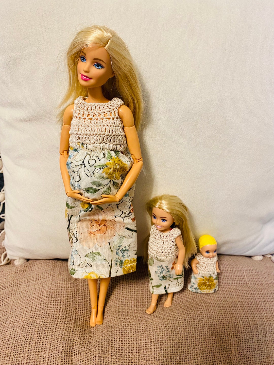 Flower Crochet Outfit- Multiple Doll Sizes and Pregnant Doll Size - Etsy