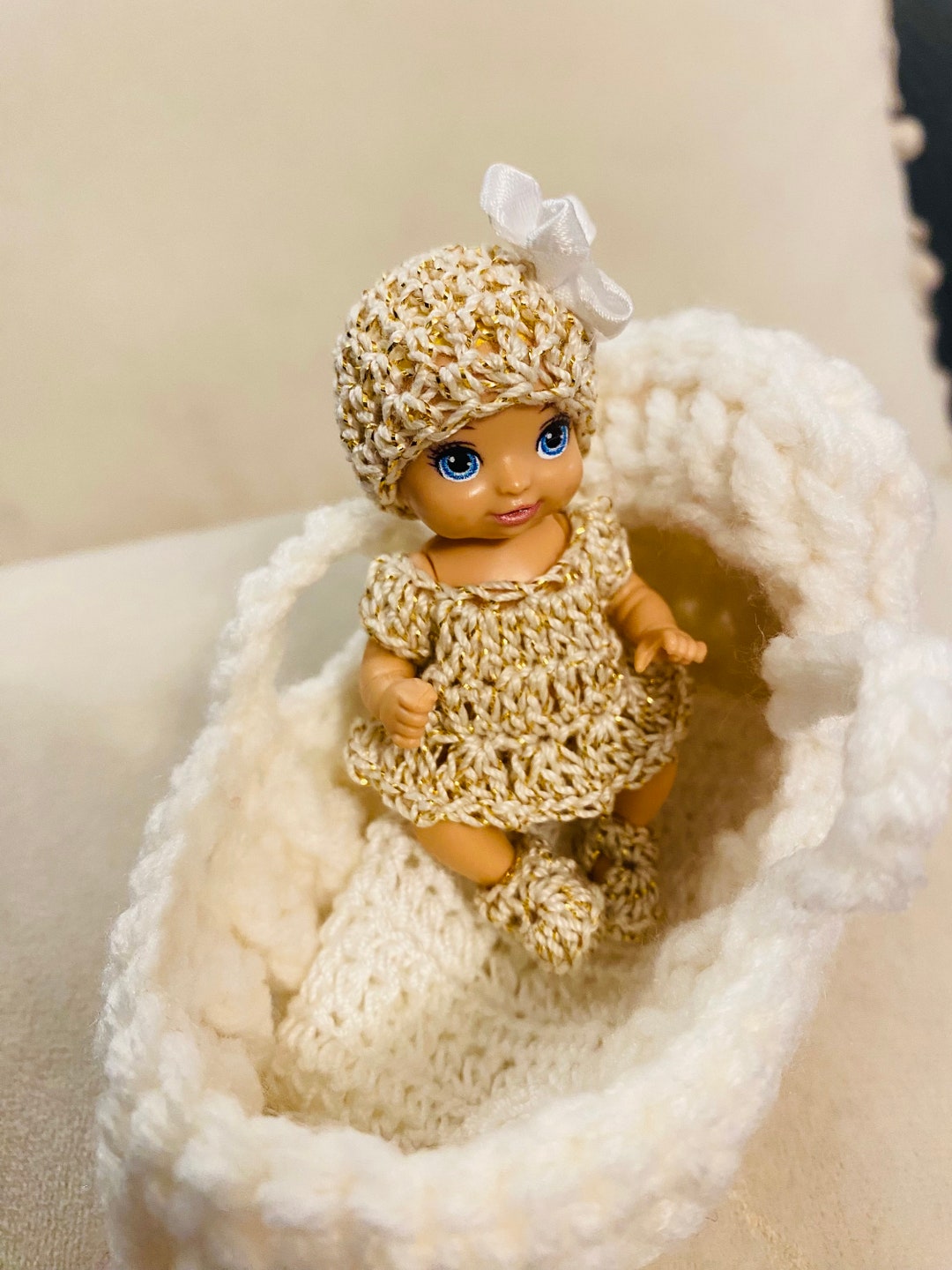 Metallic Baby Outfit Pieces Gold for 3 Inch Doll - Etsy